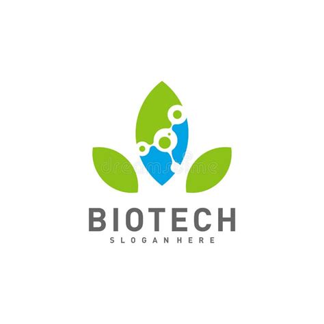 Bio Tech Leaf Logo Template Molecule Dna Atom Medical Or Science