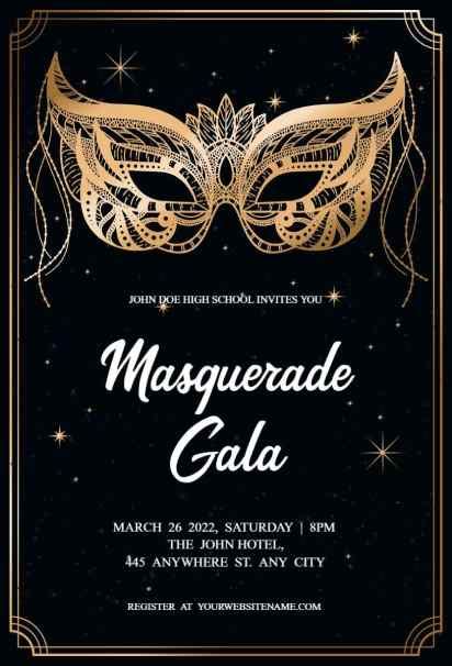 Masquerade Invitation Templates 15 Editable Designs And Ideas