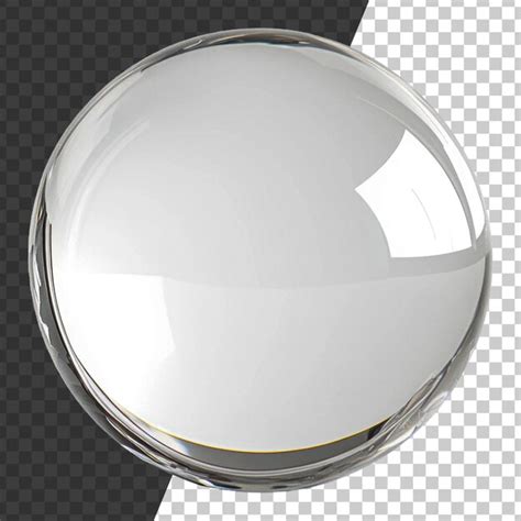 Png Clear Glass Orb Resting On A Reflective Surface Premium Ai