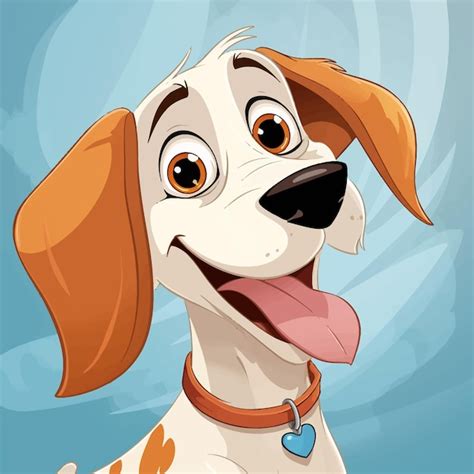 Perro Sonrisa Divertido Caricatura Vector Premium