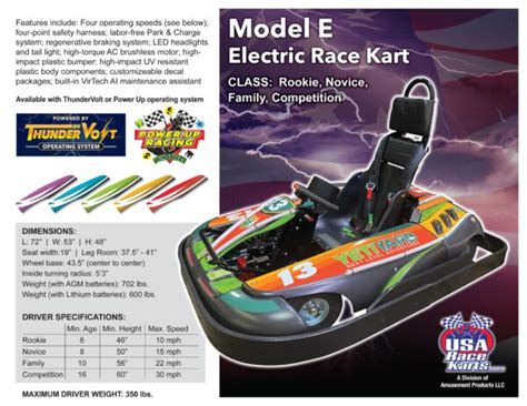 Commercial Electric Go Karts For Fecs And Entertainment Centers
