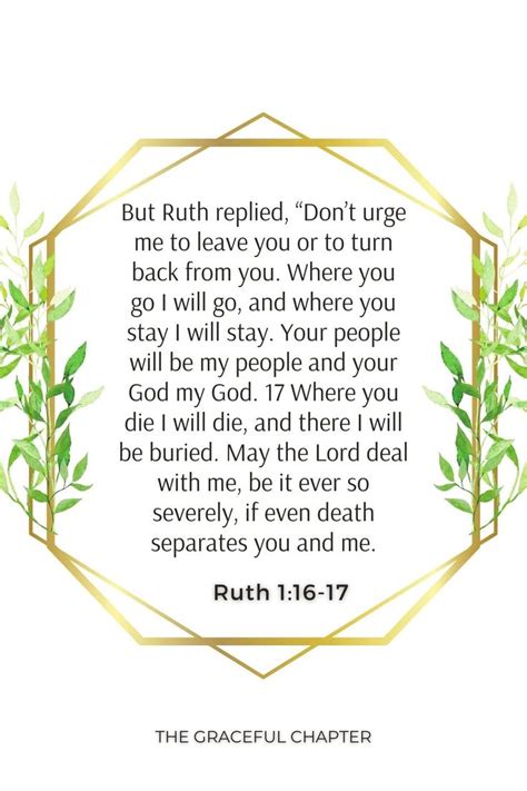 46 Beautiful Wedding Bible Verses About Love Ruth 1 16 17