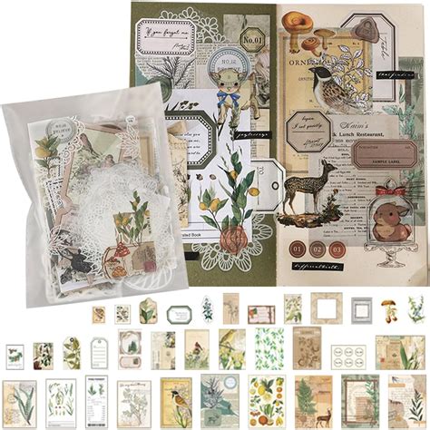 Vintage Scrapbooking Stickers Pack 260pcs Vintage Stickers Retro