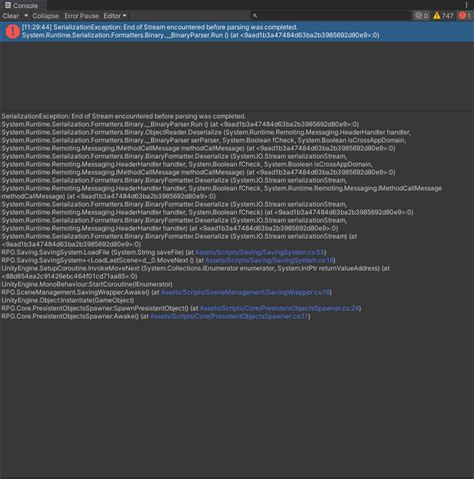 serializationexception ask gamedev tv