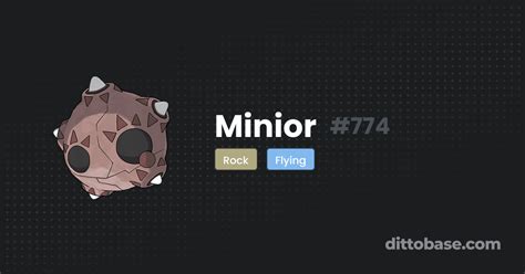 Minior Dittobase Pokédex Dittobase