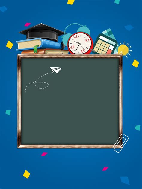 Blue Creative School Season Poster Background Design Wallpaper Image