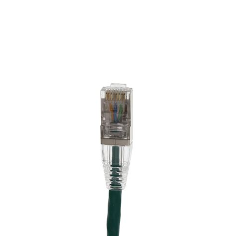 Cat 6a Shielded Patch Cable Stp Stranded Finger Boot Green Shaxon