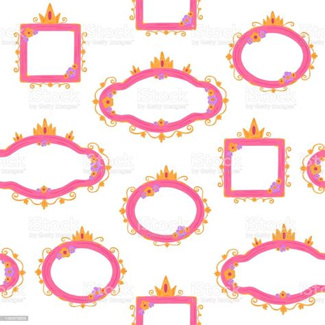 Pink Princess Crown Border