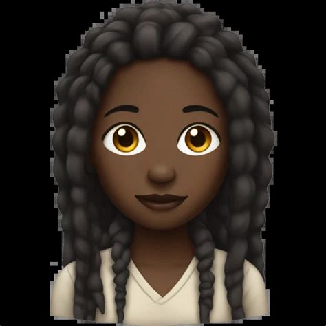 Dark Skinned Girl With Dreadlocks Emoji Ai Emoji Generator