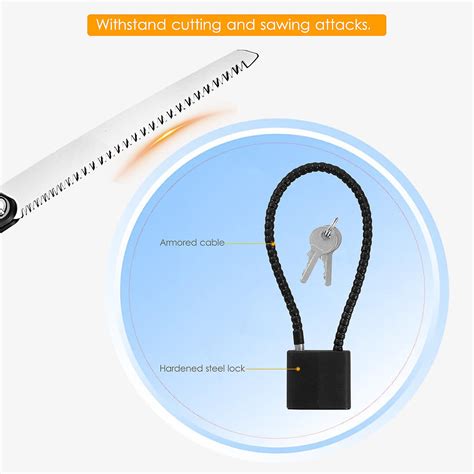 8 5 Inch Cable Gun Lock Rugged Keyed Cable Lock Helmet Bike Lock With Keys For Shotgun Pistol