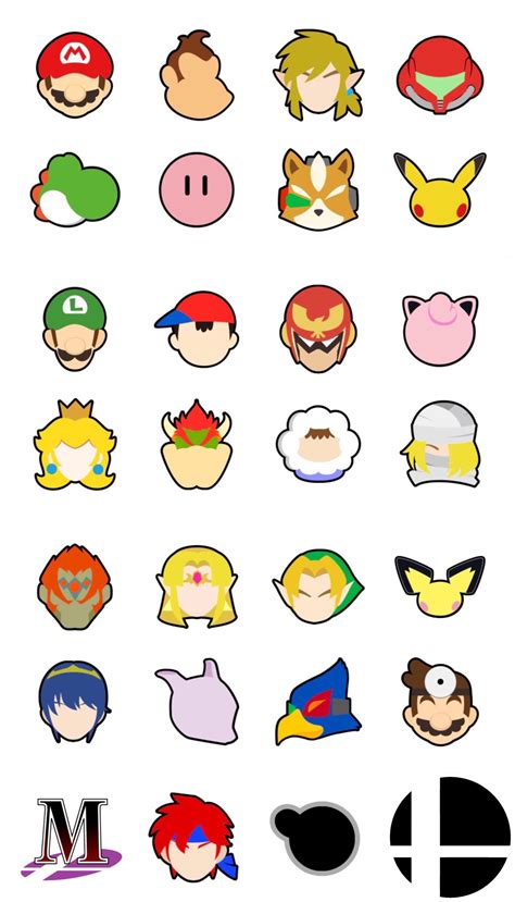 Smash Brothers Ultimate Stock Icons Wallpapers Wallpaper Cave