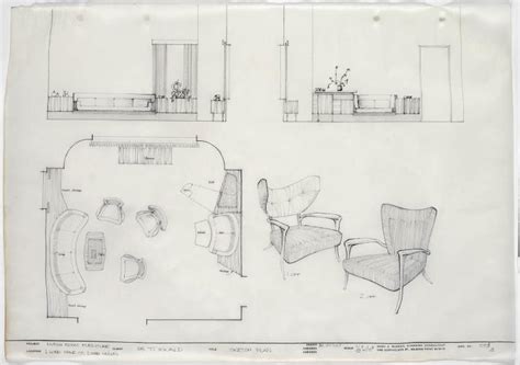Hugh Buhrich Collection Of Architectural And Design Plans Ca 1940