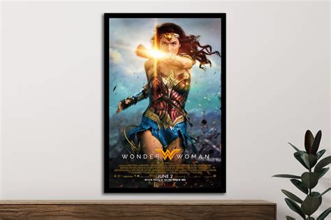 Wonder Woman Movie Poster 2017 Dc Canvas Wall Art