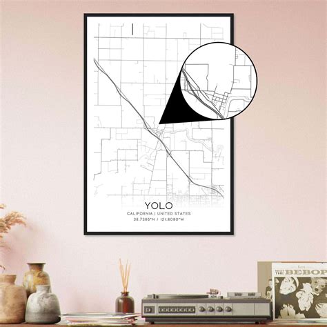 Yolo California Map Poster Modern Home Decor Wall Art Print Custom Maps And Posters Yolo California Map Poster Modern Home Decor Wall Art Print Custom Maps And Posters