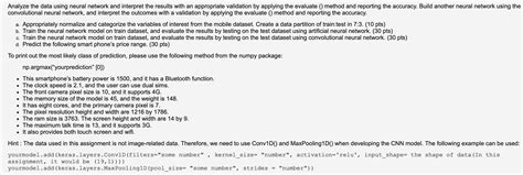 solved examine neural networks using python the dataset has