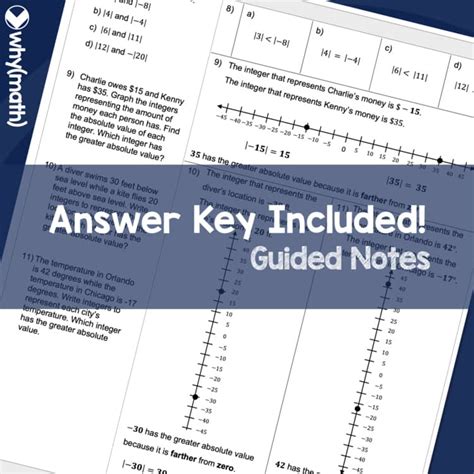 Integers And Absolute Value Guided Notes By Why Math Tpt