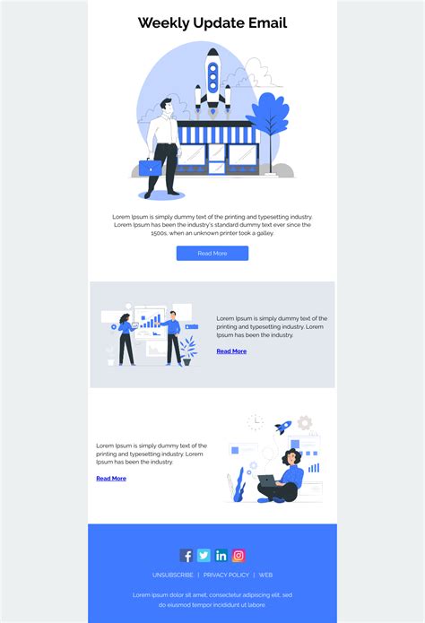 Weekly Update Email Template Unlayer