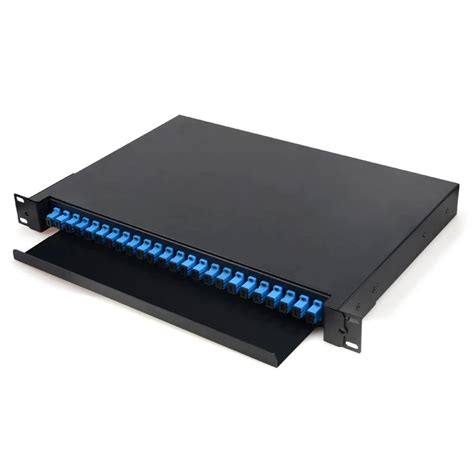 24 Cores Fiber Optic Patch Panel Cold Rolled Steel Spcc Lc Patch Panel