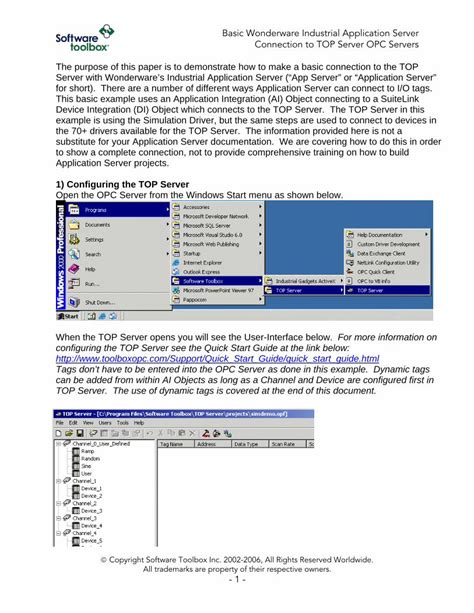 Pdf Basic Wonderware Industrial Application Server Connection To