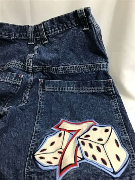 Jnco Mens Jeans 30w X 30l Lucky7 Dice Wide Leg Blue Baggy 13 Inch