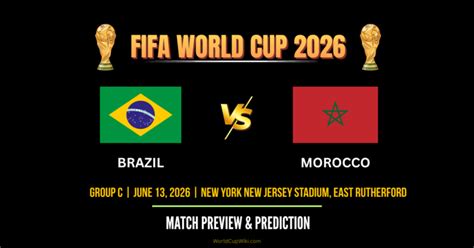 Brazil Vs Morocco World Cup 2026 Preview Prediction And Analysis