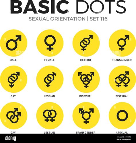 Sexual Orientation Flat Icons Vector Set Stock Vector Image Art Alamy