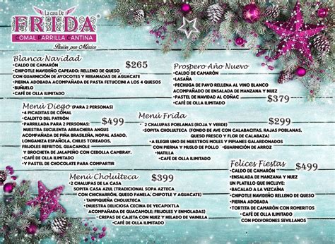 Carta Del Restaurante La Casa Del Frida Cholula Avenida Miguel