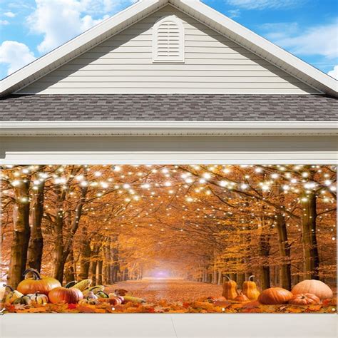 Oerju Fall Garage Door Banner Autumn Garage Door Cover