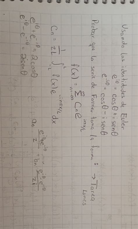 Usando Las Identidades De Euler E Itheta Costheta Isintheta E
