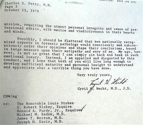 Dr Cyril Wecht Complains