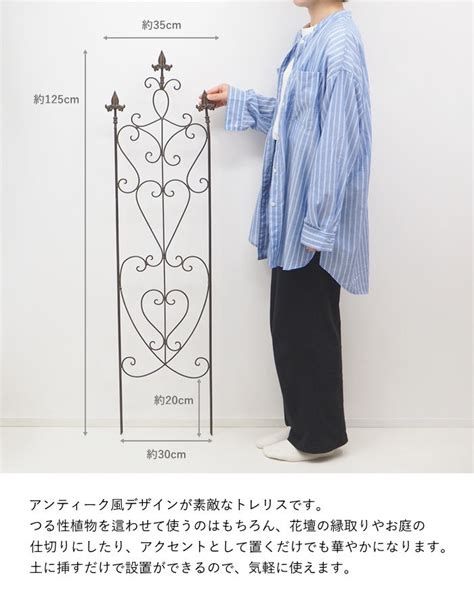 【楽天市場】[あす楽][ガーデントレリススティック 6092 村田屋産業] トレリス アイアン おしゃれ ガーデニング フェンス 柵 アイアンフェンス ハイタイプ クレマチス バラ 誘引