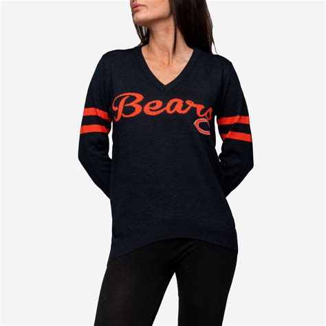 Chicago Bears Womens Vintage Stripe Sweater Foco
