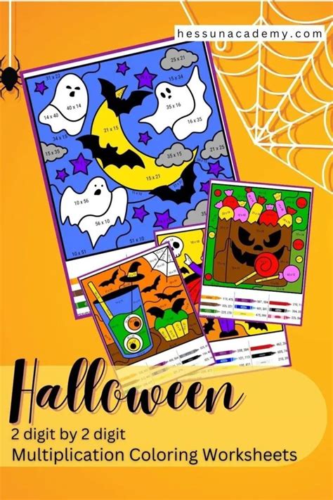 Free Halloween Multiplication Color By Number Worksheets Halloween