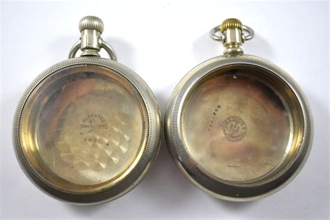 Vintage Pair Of 18s Open Face Silveroid Pocket Watch Cases Lot We Ebay