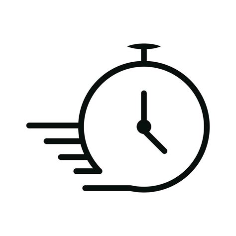 Rápido Reloj Vector Icono Rápido Servicio Icono Rápido Y Rápido Cara
