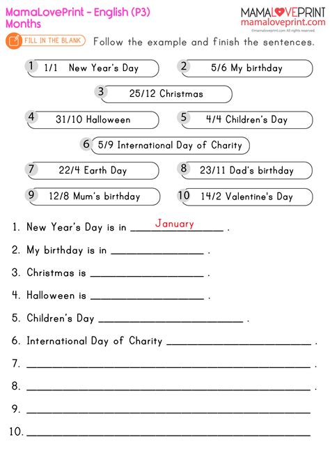 Grade 3 English Worksheets With Answers Pdf Free Download