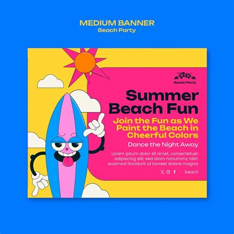 Free Psd Beach Party Template Design