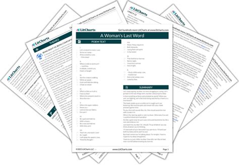 A Womans Last Word Poem Summary And Analysis Litcharts