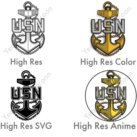Navy Chief Anchor Svg Etsy