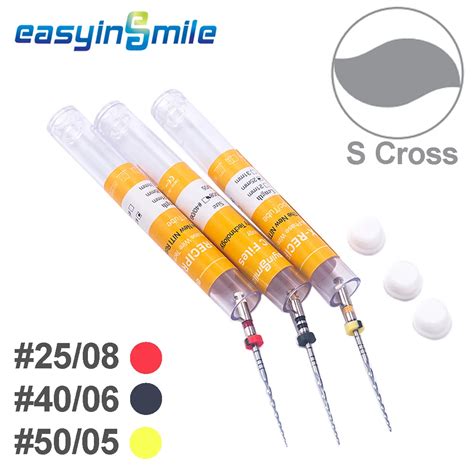 Easyinsmile Endodontic X Recip Niti 로터리 파일 25mm 엔도 왕복 루트 캐널 엔진 파일 치과 마이크로 로터리 도구치과 근관 파일