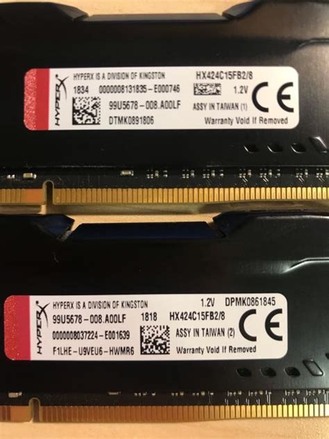 Ram Fury Hyperx 2x8gb 2400mhz Ddr4 Kit