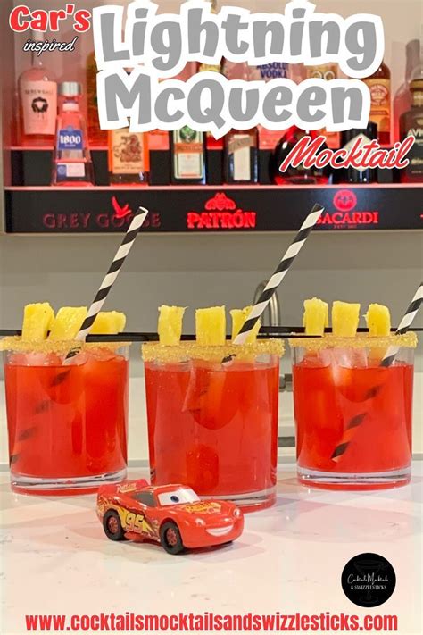 Disneys Lightning Mcqueen Inspired Mocktail Disney Cars Birthday
