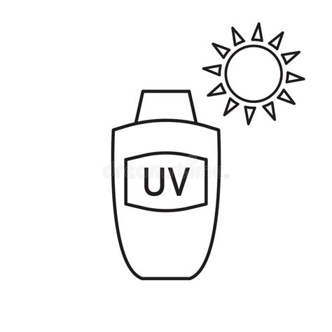 Sunscreen Line Icon Stock Illustration Illustration Of Logo 262511762