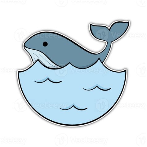 Whale Sticker Illustration 22791163 Png
