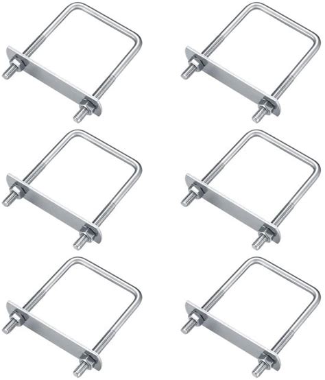 Allecto Premium 6 Pack U Bouten Vierkante Beugel Van 304 Roestvrij