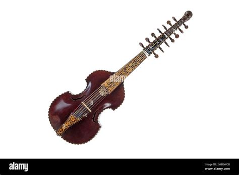 Seven Stringed Viola D Amore With Sympathetic Strings Dark Wooden Body