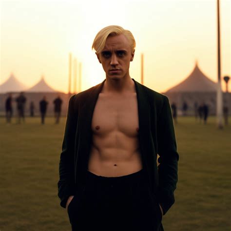 Professional Photo Of Draco Malfoy On The Quidditch Pitch Shirtless