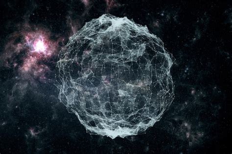 Premium Photo Glowing Polygonal Sphere Texture