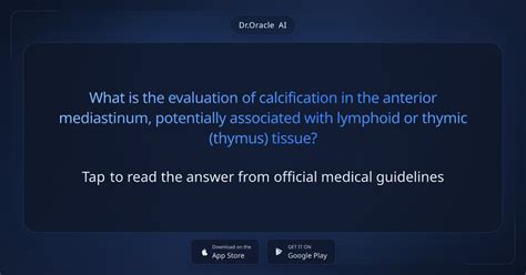 What Is The Evaluation Of Calcification In The Anterior Mediastinum