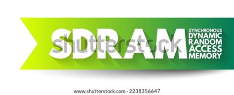 sdram synchronous dynamic randomaccess memory acronym stock vector royalty free 2238356647